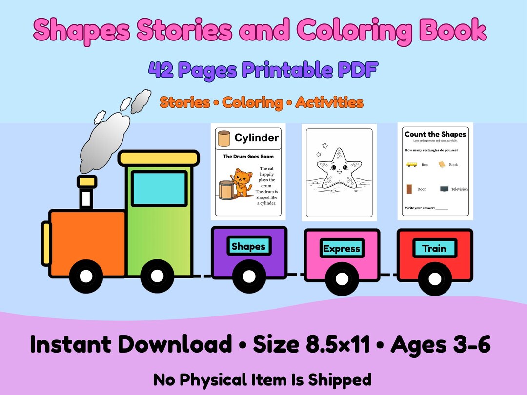 Shapes Story Book for Kids | Learn Shapes With Stories & Coloring ...