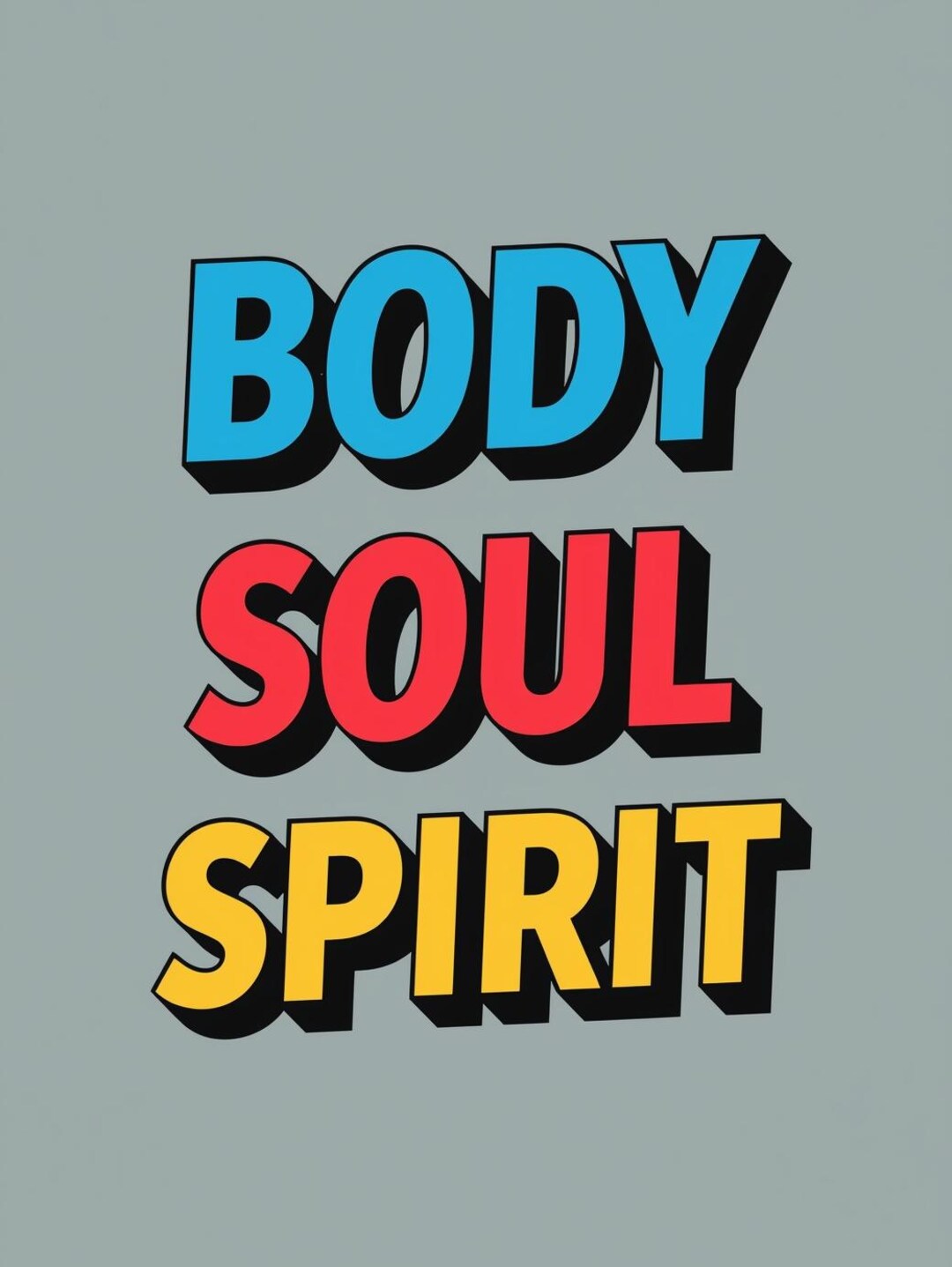 A3 Body Soul Spirit Art Deco Poster to Print - Etsy