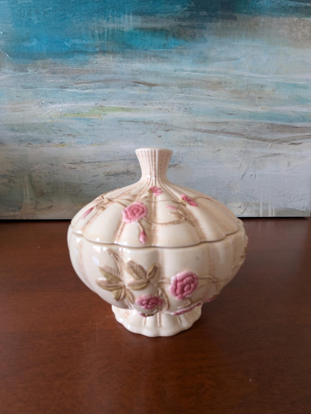 Vintage Porcelain Set- Candy Box- Decorative Box - Storage for Small ...