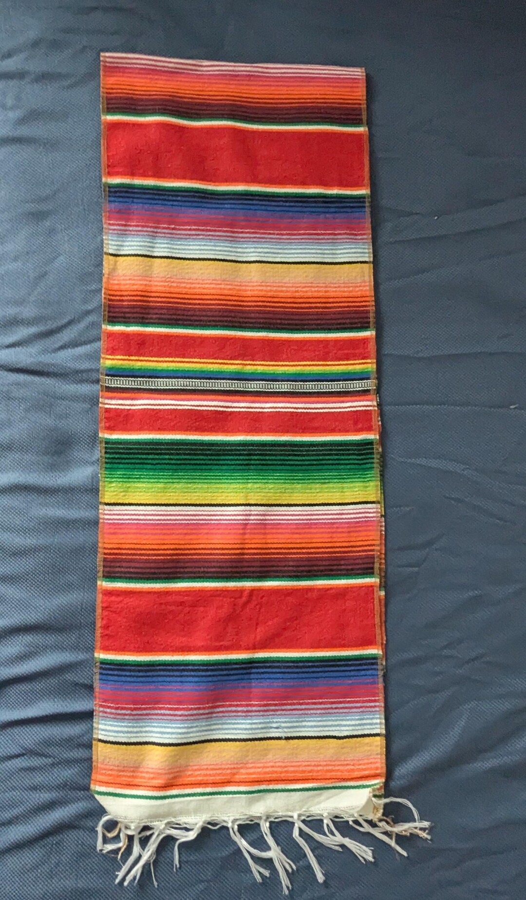 Mexican-style Sarape Table Runner. Home Decor - Bedspread - Wall Decor ...
