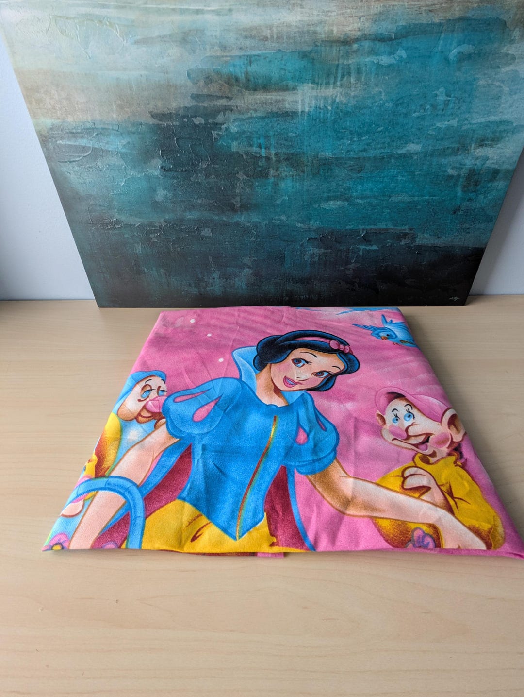 Vintage Disney Snow White and the Seven Dwarfs Flat Bed Sheet for Twin ...