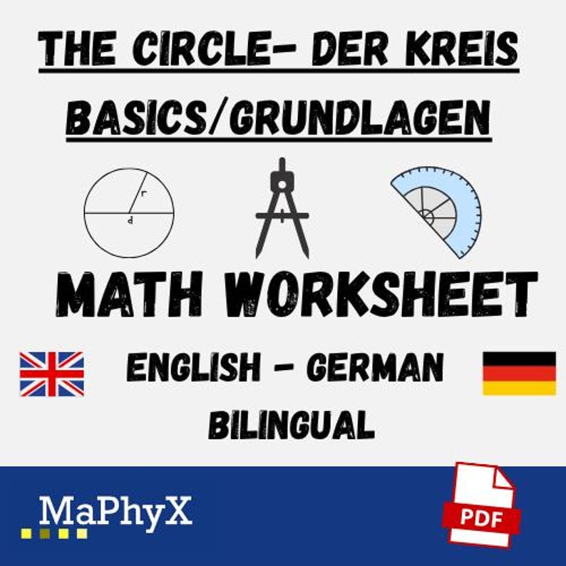 Geometry Worksheet Circles / Exercise Sheet Circles – Bilingual English ...