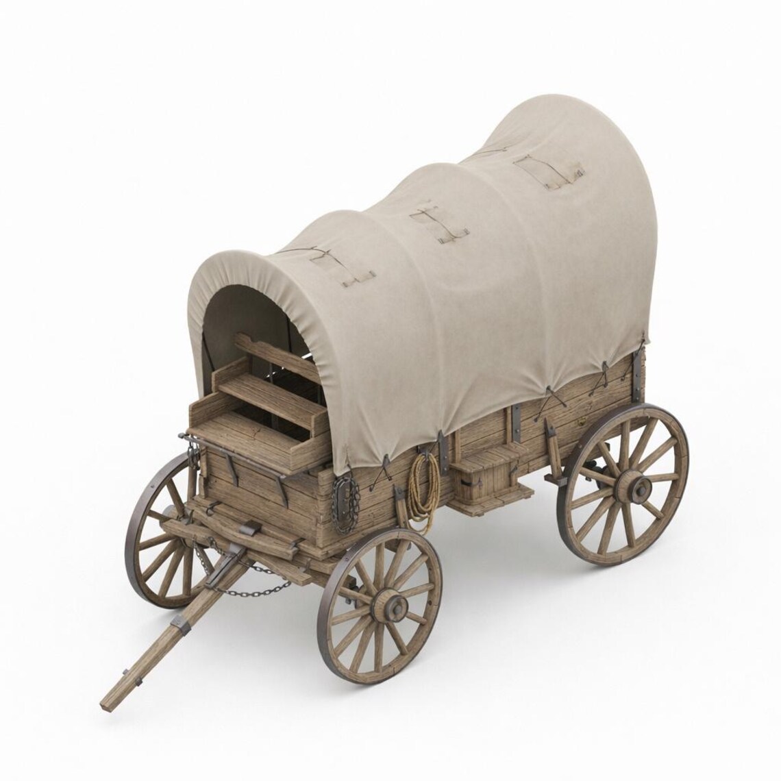 Wild West Covered Wagon Model | 3D Print File | Digital Download STL - Etsy