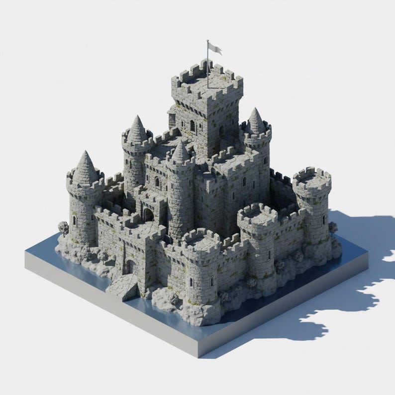 Mini Castle Model | 3D Print File | Digital Download - Etsy