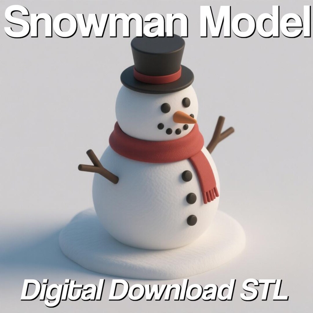 Snowman Figure | 3D Print File | Digital Download - Etsy