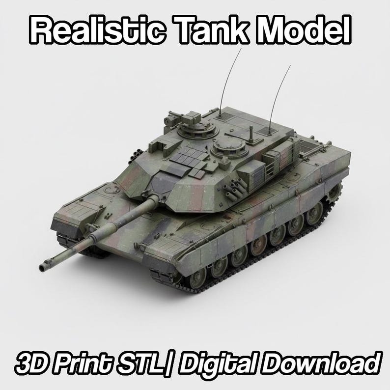 Realistic Tank Model | 3D Print File | Digital Download - Etsy