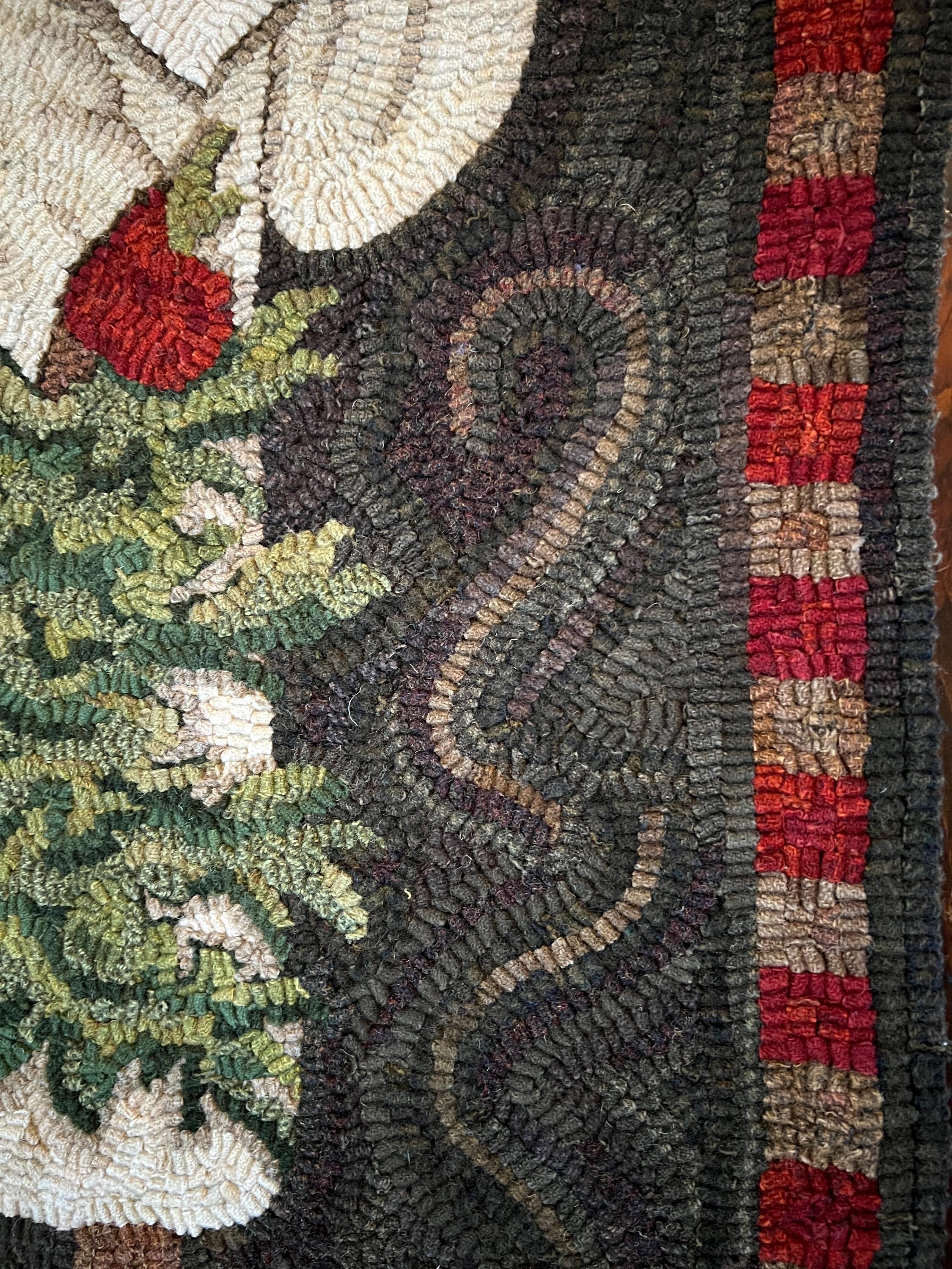 Hand-hooked Woodland Santa Rug - Etsy