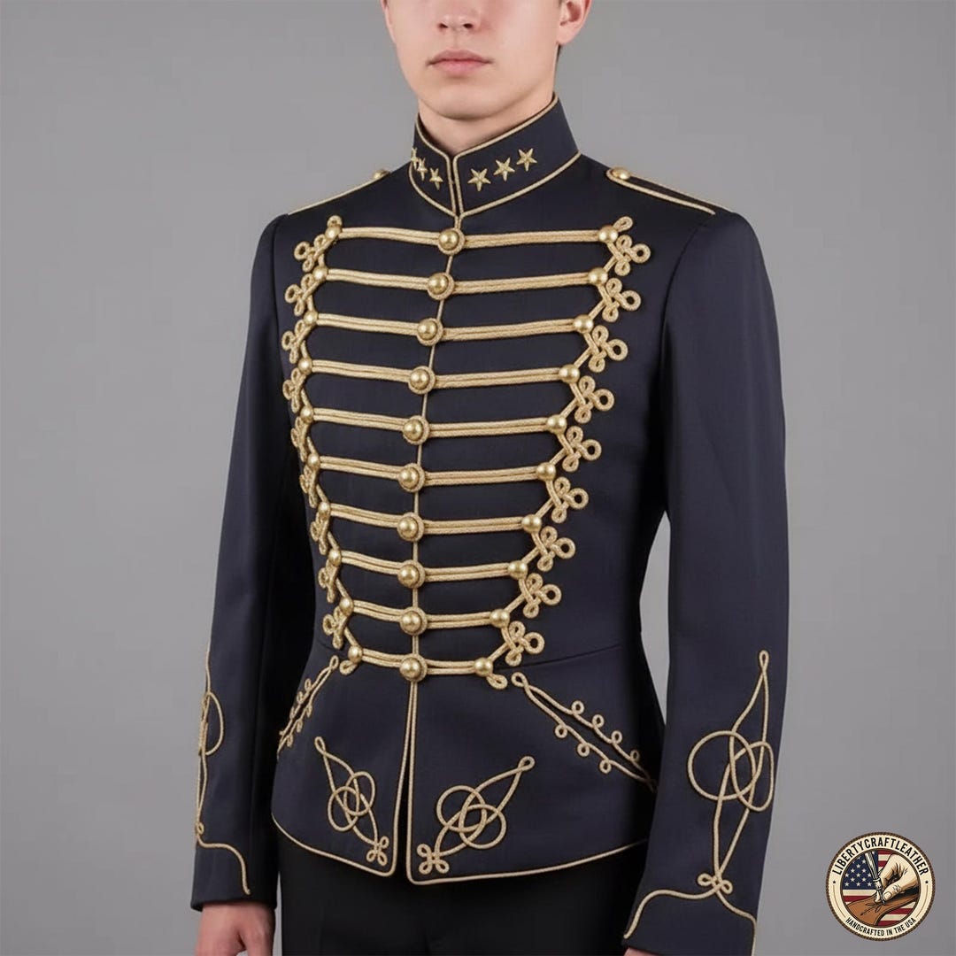 Napoleonic Hussar Jacket Men’s Military Tunic | Handmade Cavalry ...