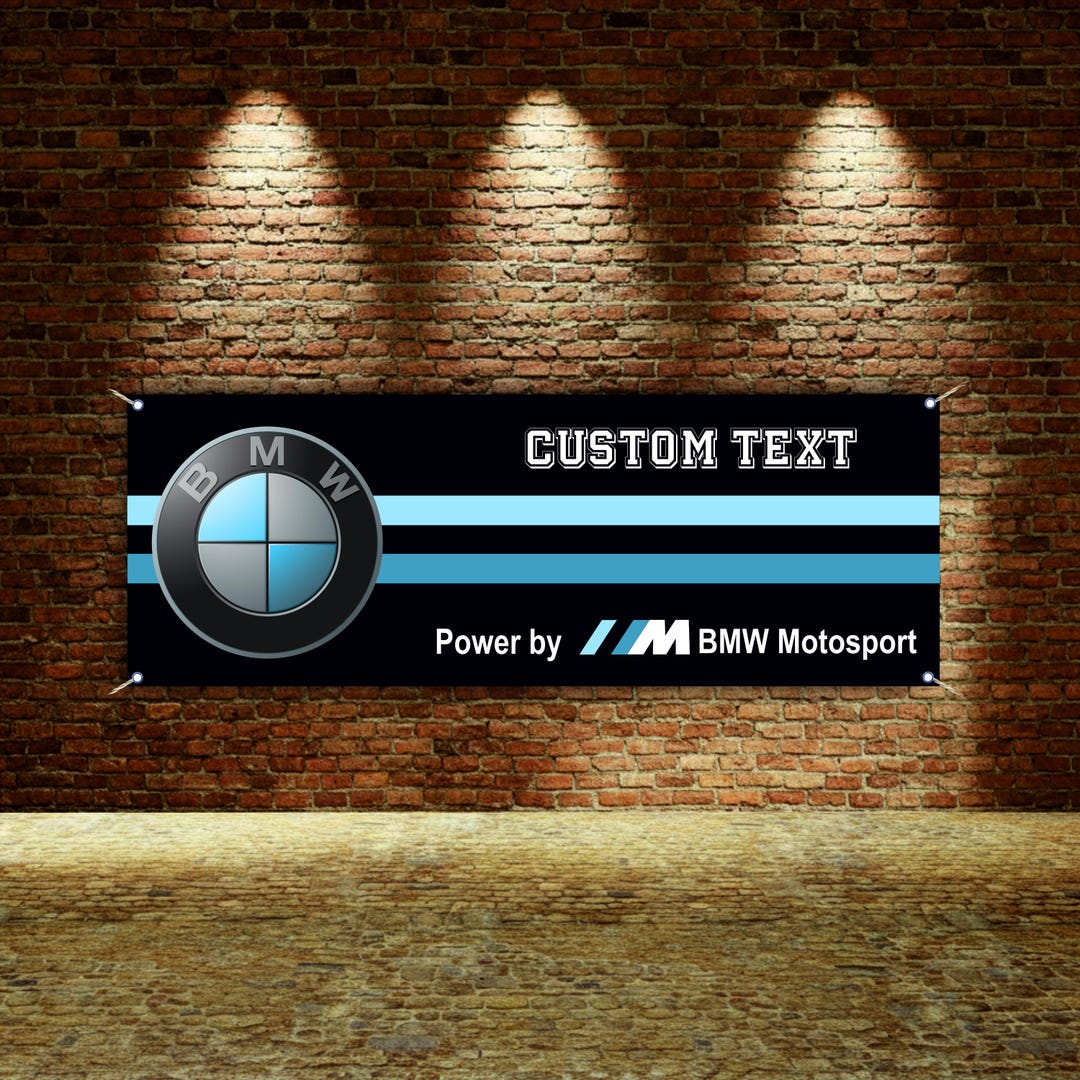 CUSTOM Bmw Logo Banner Vinyl Garage Sign,office or Showroom, Flag ...
