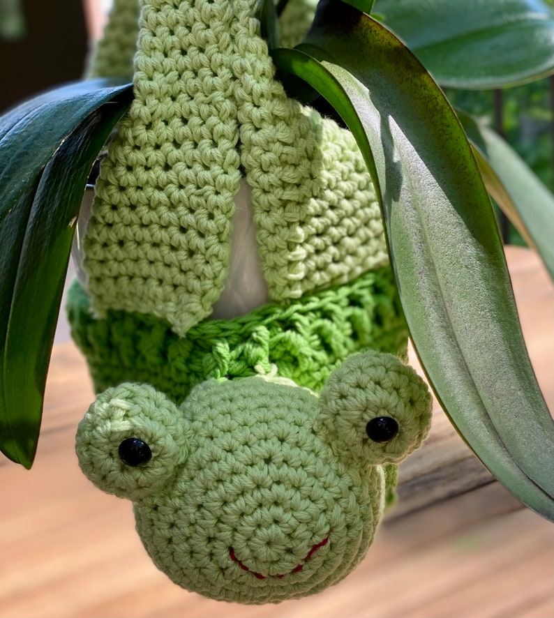 Adorable, Cute Frog Froggy Plant Holder Crochet Pattern, Instant ...