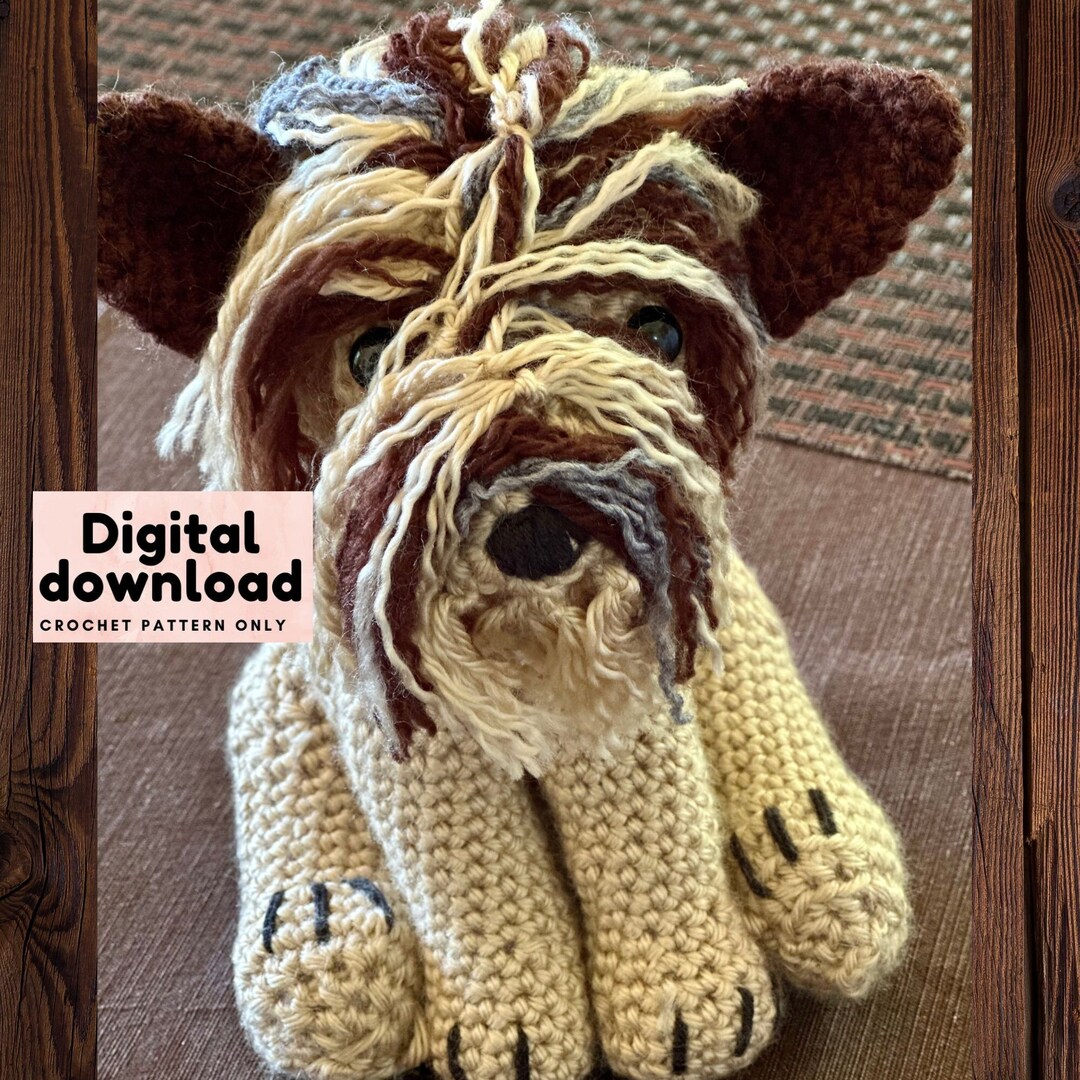 Cute Yorkie Puppy Crochet Pattern, Step by Step DIY Dog, How to Crochet ...
