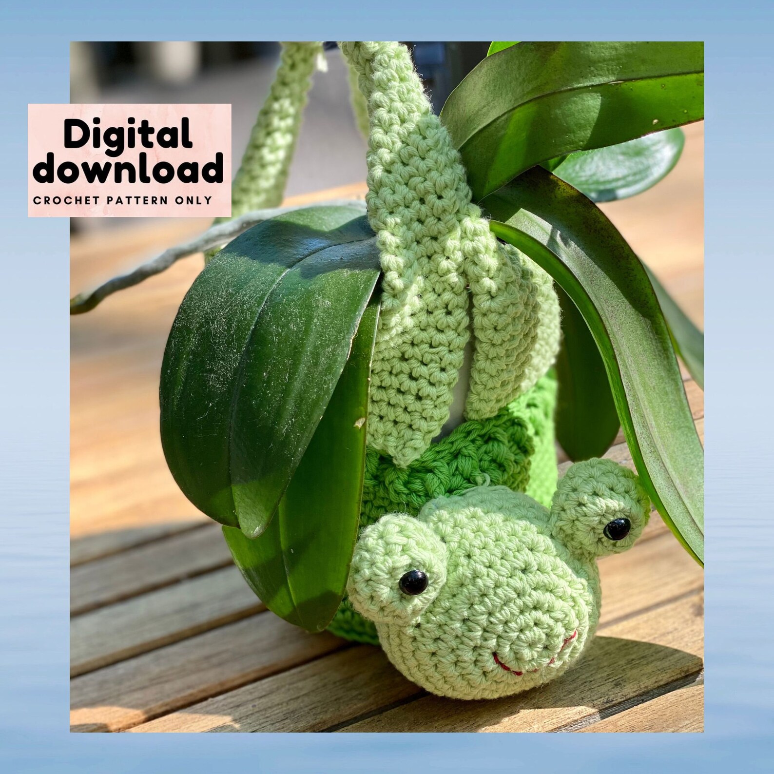 Adorable, Cute Frog Froggy Plant Holder Crochet Pattern, Instant ...
