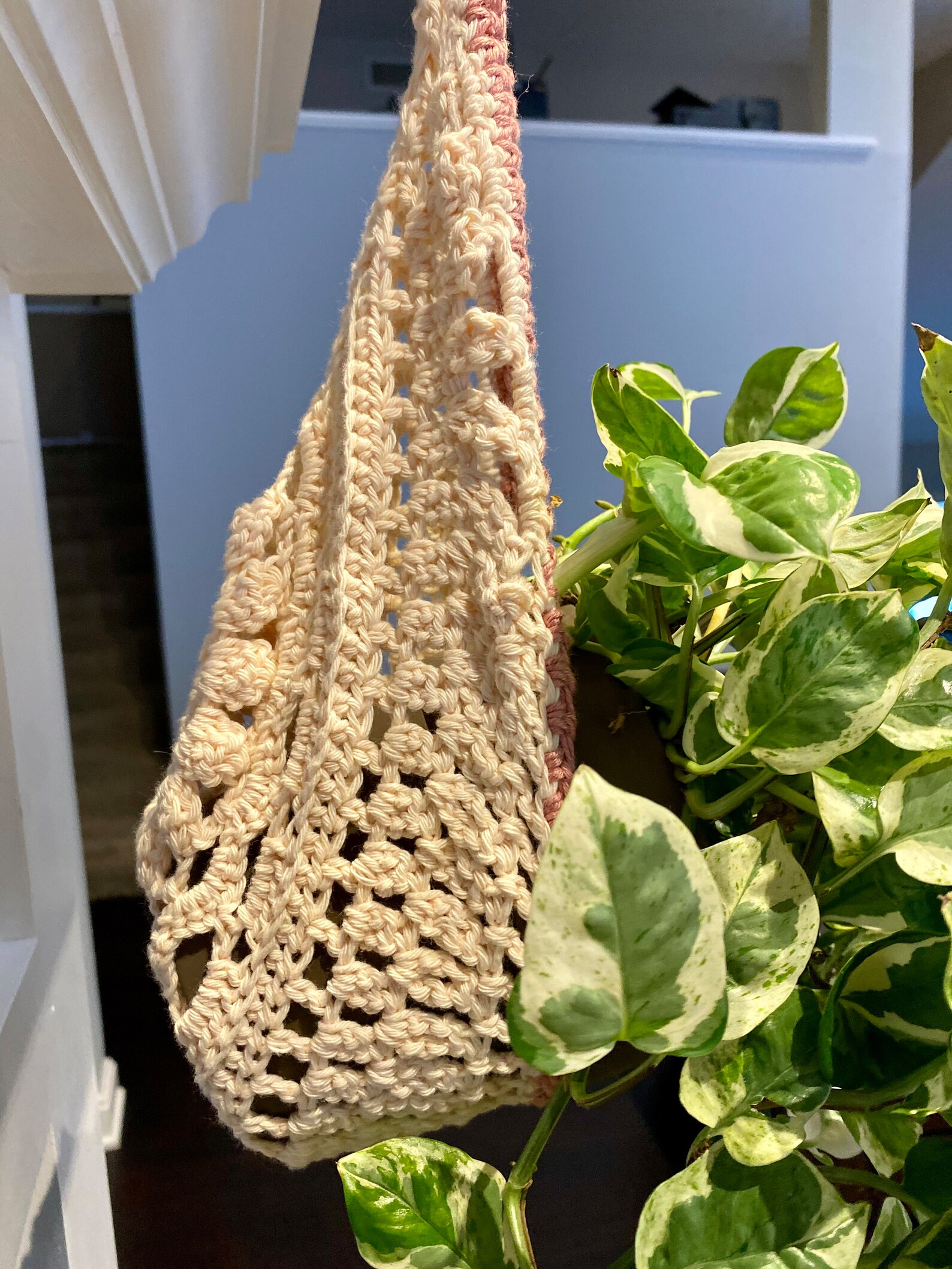 Elegant Wall Basket Crochet Pattern, Tear Shape Basket to Hang Plants ...