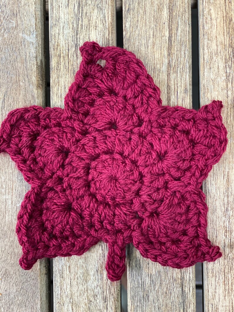 Rustic Farmhouse Crochet Pattern Maple Leaf Coasters, Fall Leaves ...