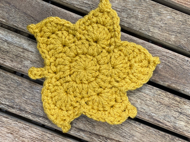 Rustic Farmhouse Crochet Pattern Maple Leaf Coasters Fall - Etsy