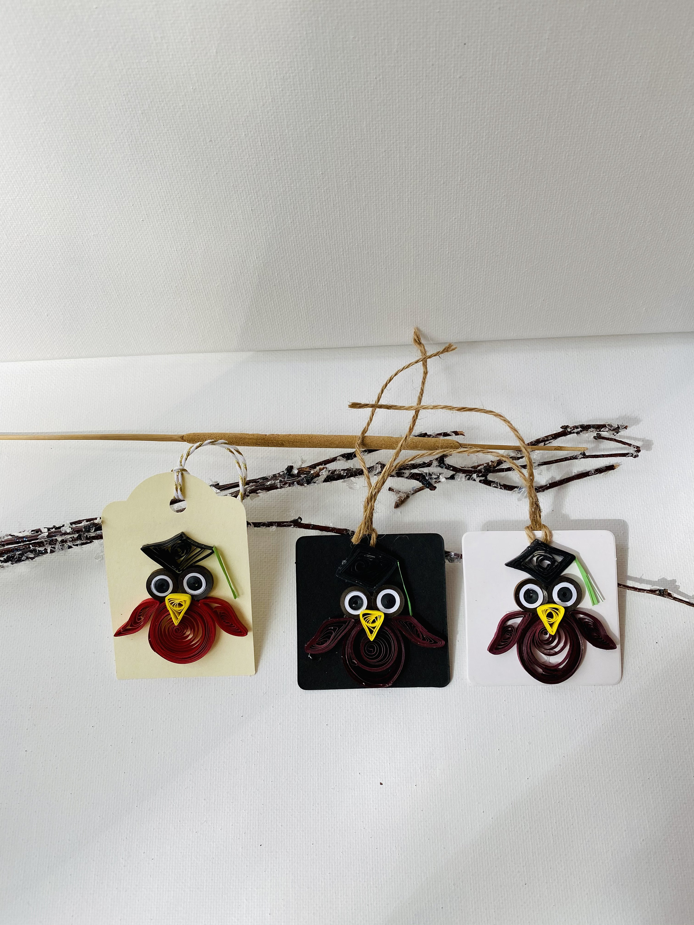 Graduation Gift Tags, Owl Gift Tags, Handmade Gift Tags for Graduation ...