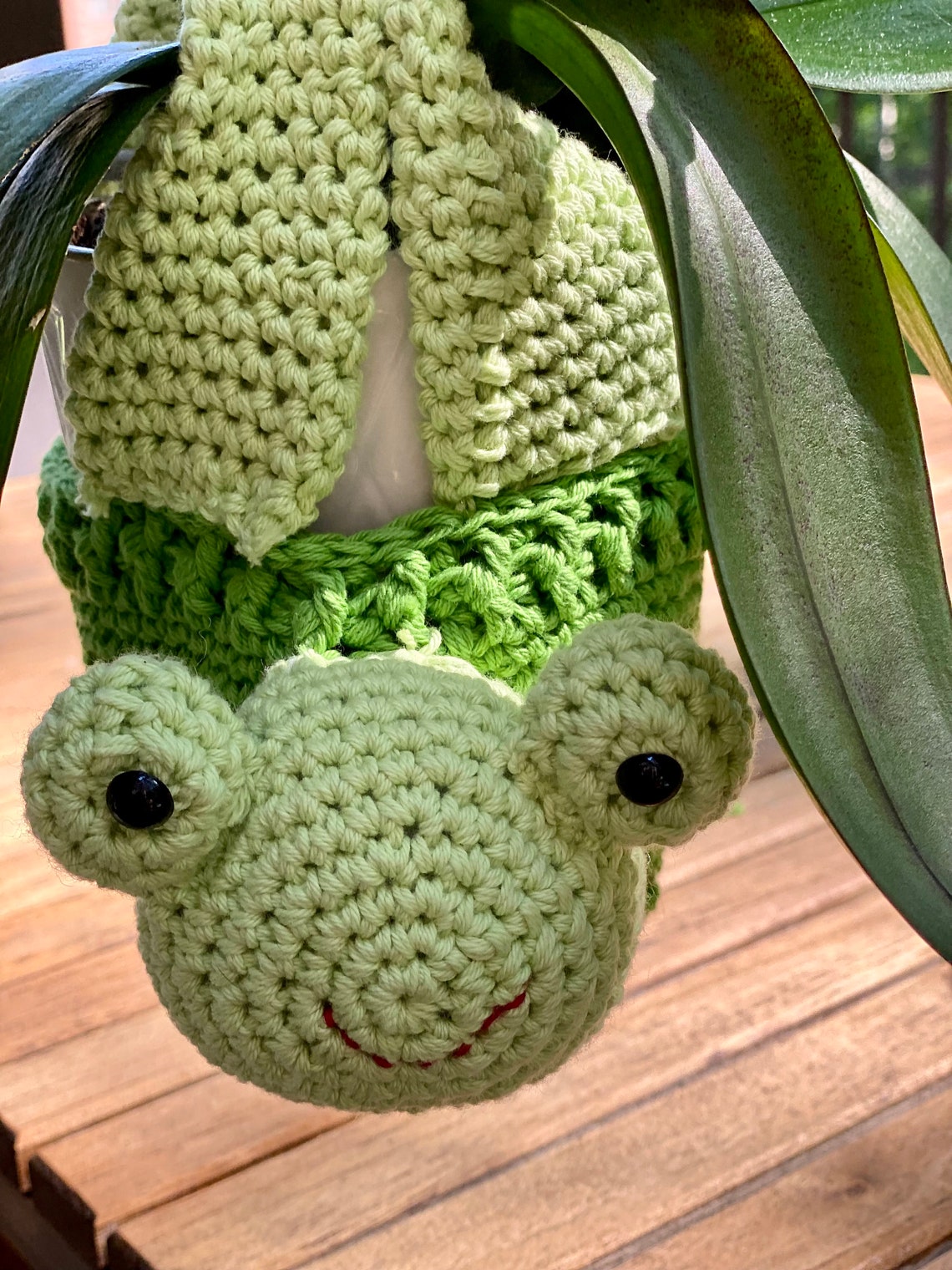Adorable, Cute Frog Froggy Plant Holder Crochet Pattern, Instant ...