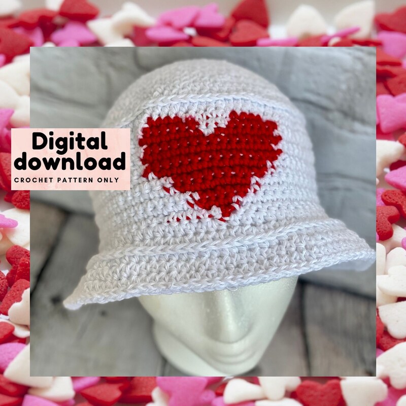 Crochet Heart Hat - Etsy