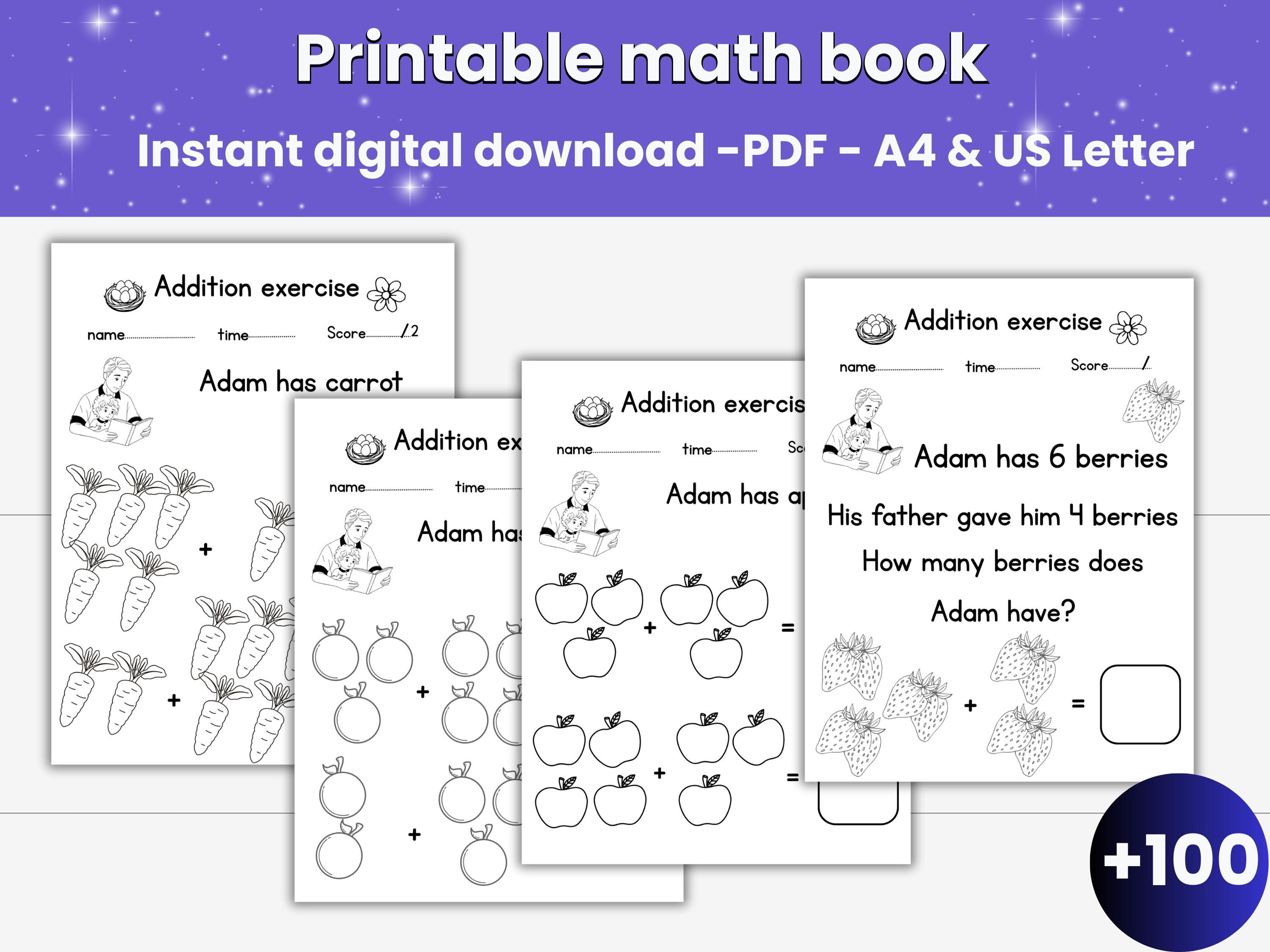 160+ Kids Math Worksheets, Printable Preschool & Kindergarten Mega ...