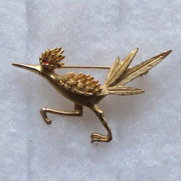 Gold Roadrunner Pin - Etsy