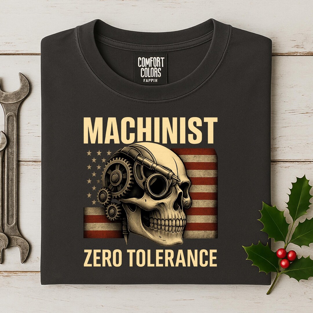 Machinist Skull Shirt: Vintage Industrial Graphic Tee - Etsy