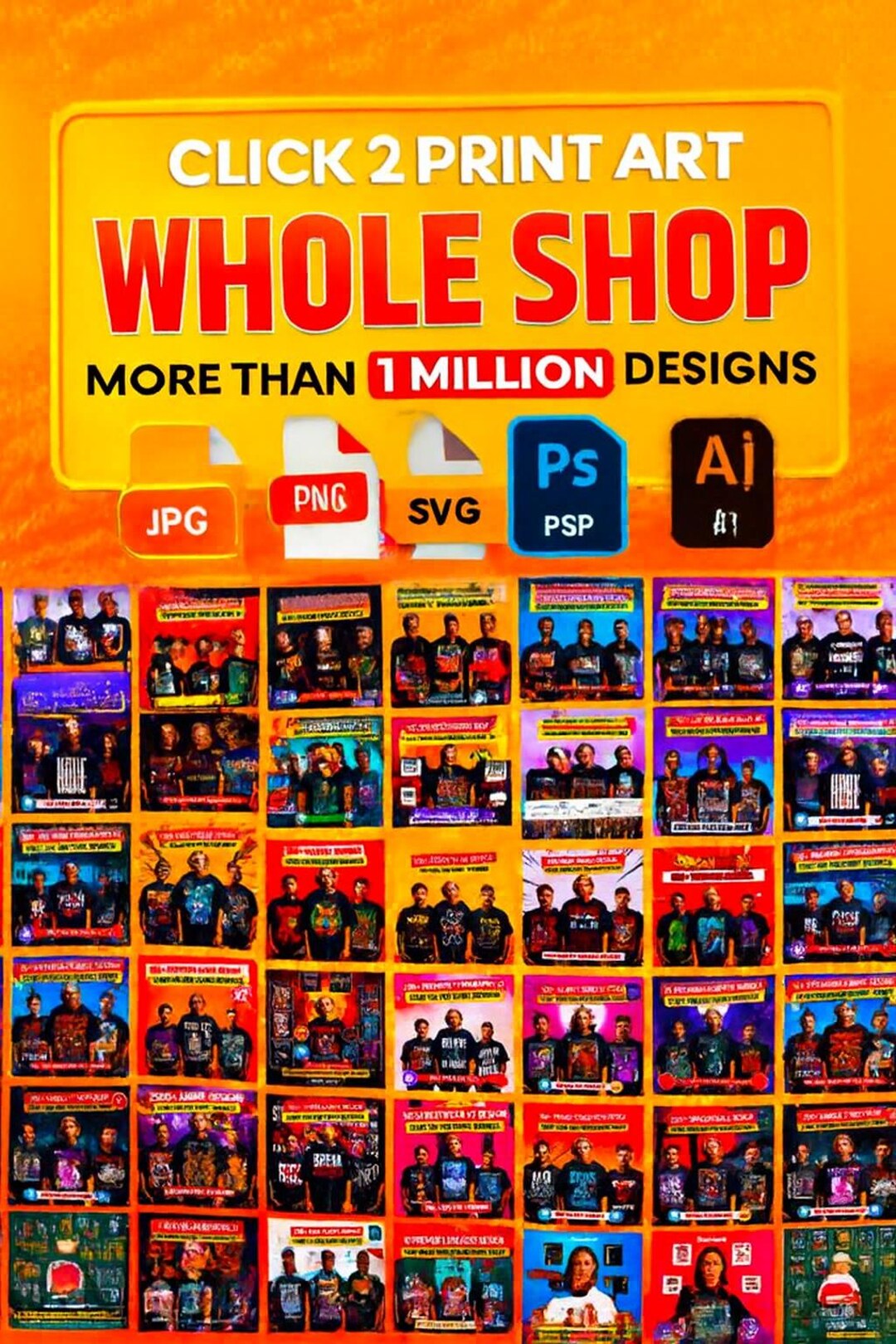 100K+ T-shirt Designs Mega Bundle: SVG PNG Vectors (commercial Use ...