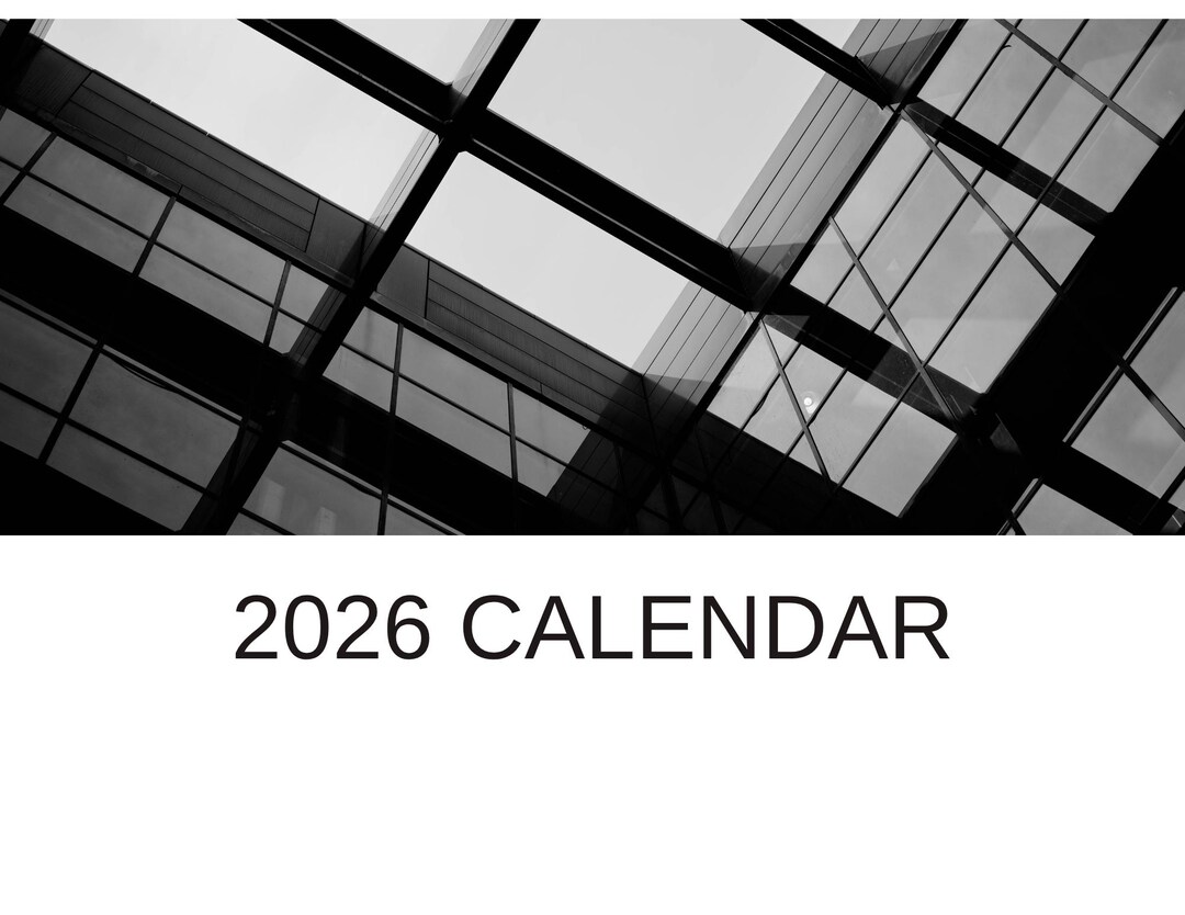 2026 Wall Calendar in Grayscale City Scapes - Etsy