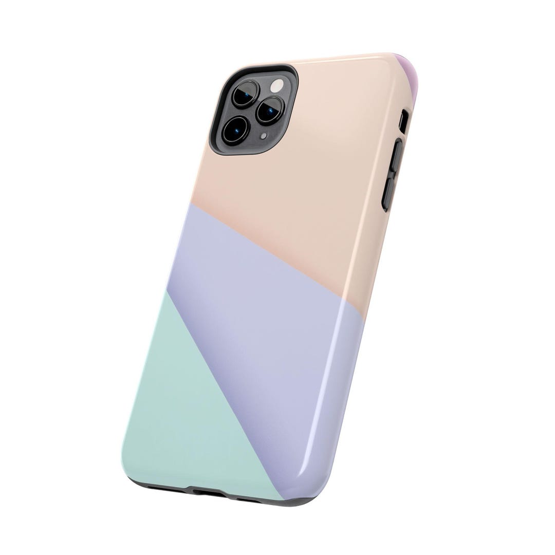 Pastel Diagonal Colorblock Phone Case | Tough Phone Cases - Etsy