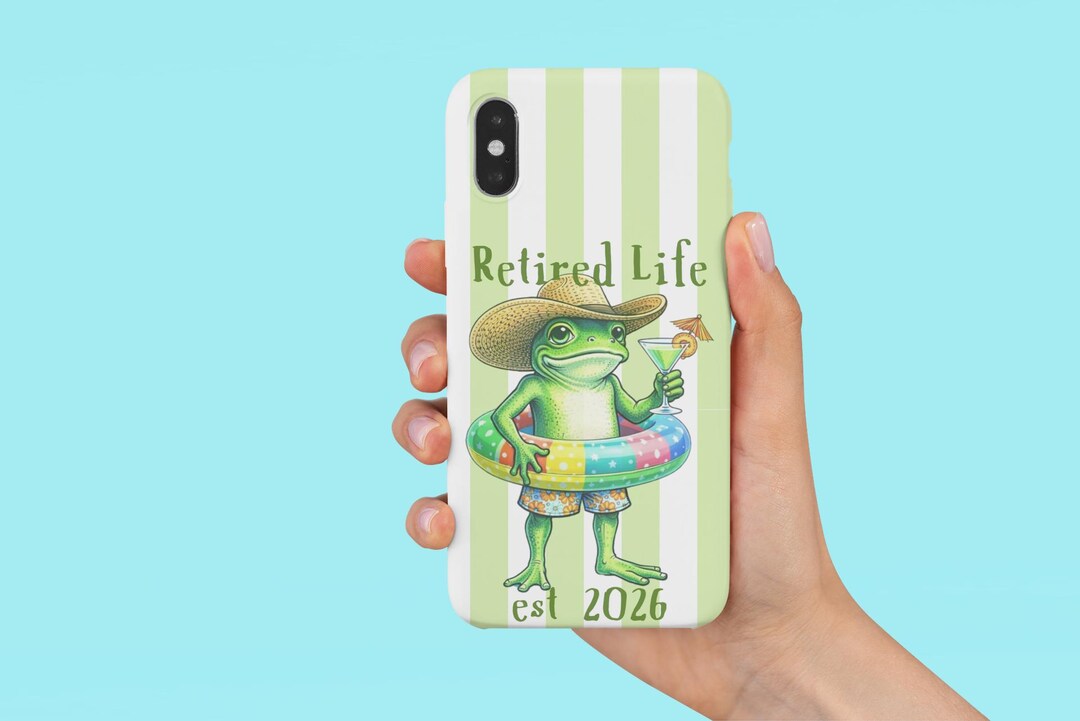 Funny Frog Cocktail Retirement Case for iPhone Samsung & Google Pixel ...