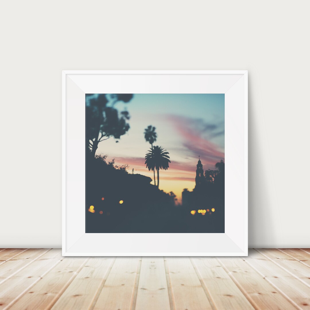 Balboa Park Sunset Photograph: San Diego Palm Tree Print - Etsy