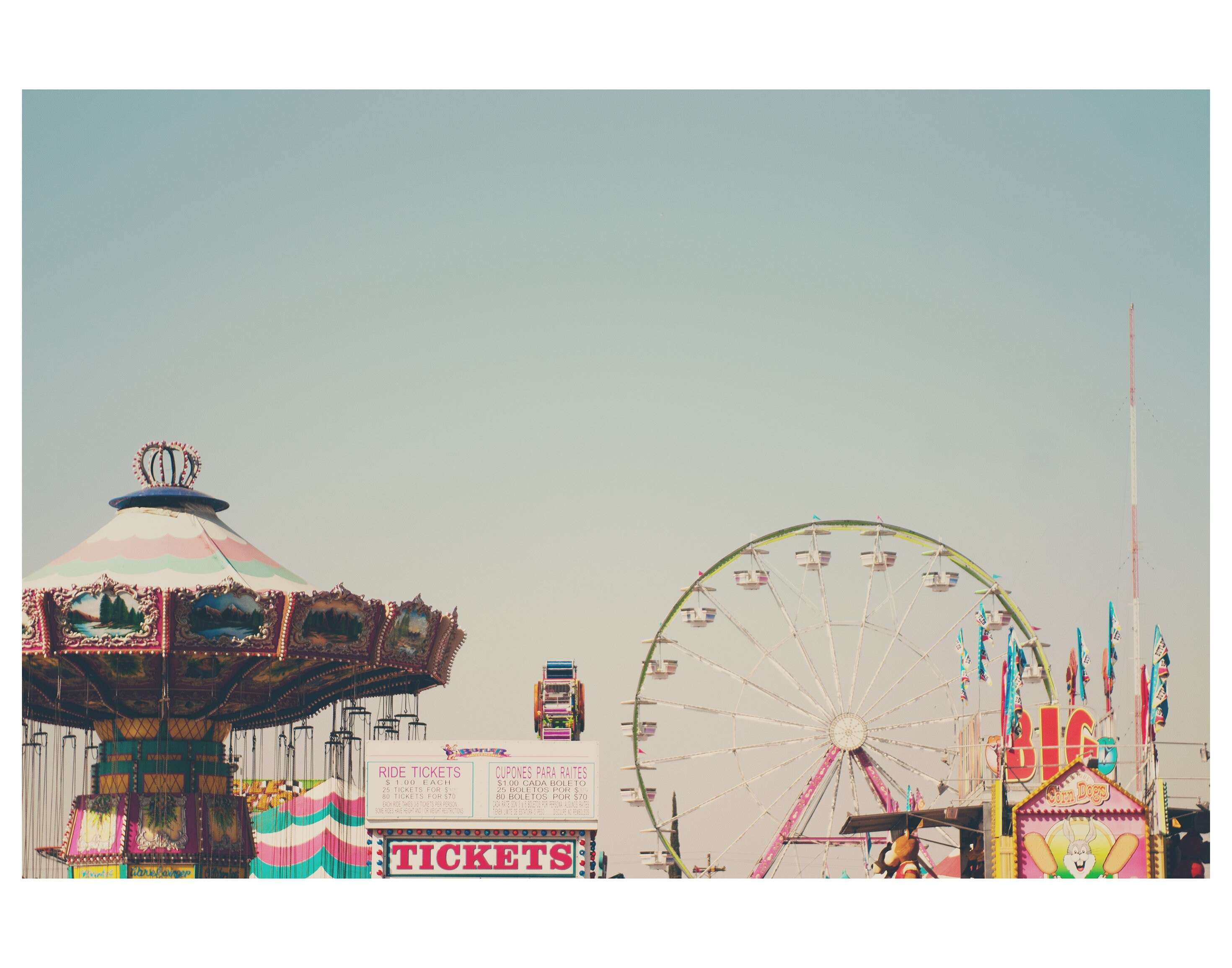 Carnival Photograph, Ferris Wheel Print, Bakersfield County Fair ...