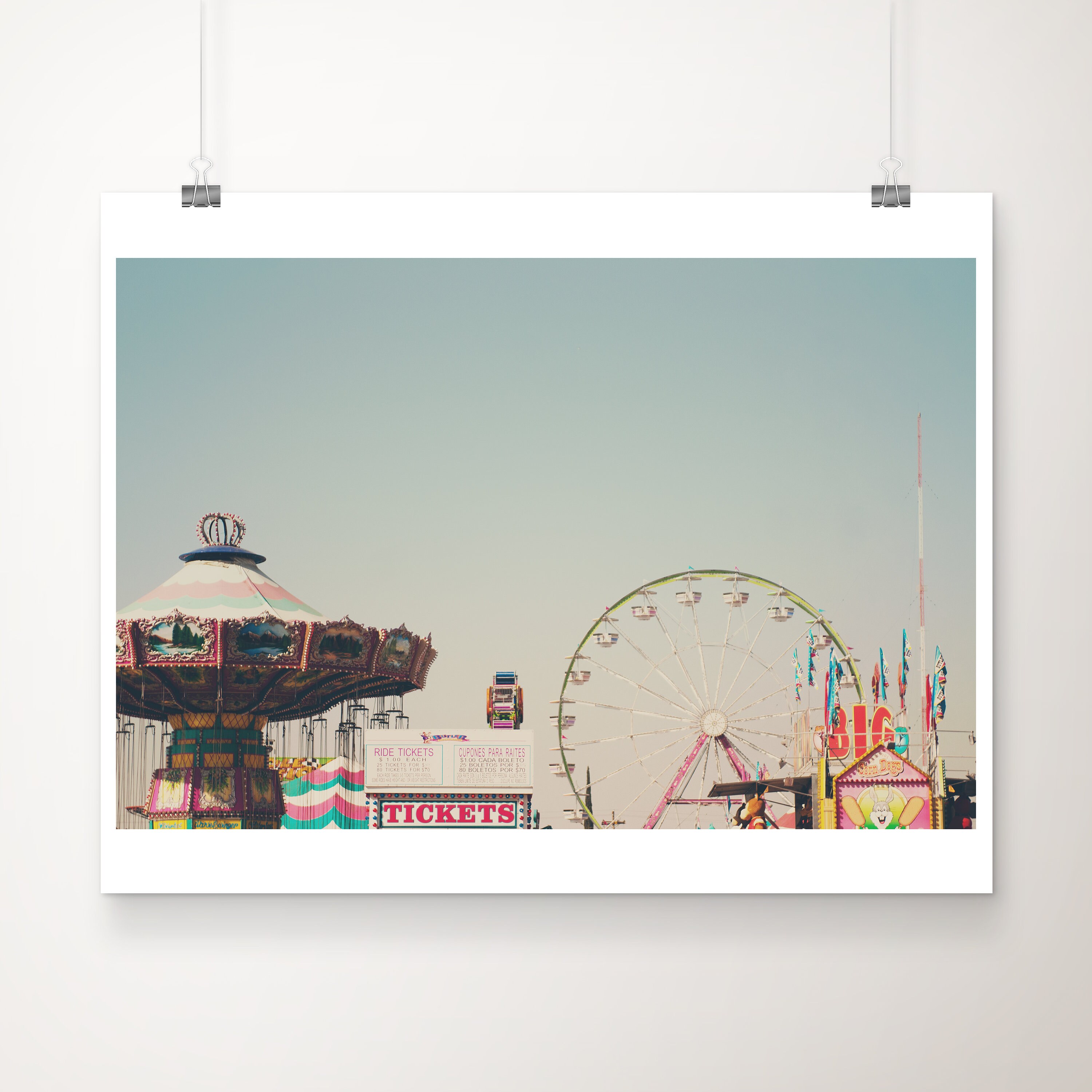 Carnival Photograph, Ferris Wheel Print, Bakersfield County Fair ...