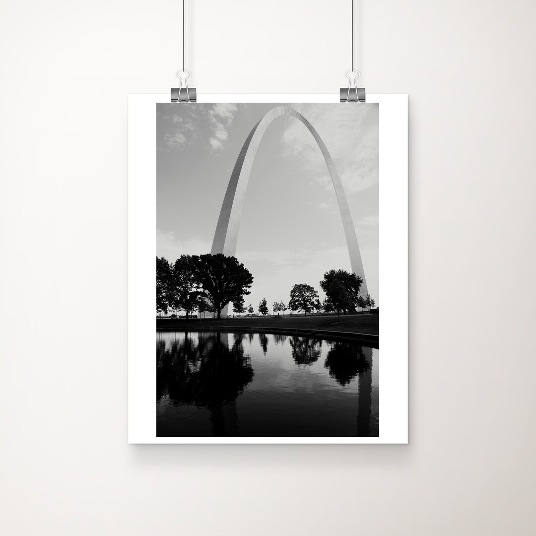 Black and White St Louis Arch Print, Missouri Urban Decor - Etsy