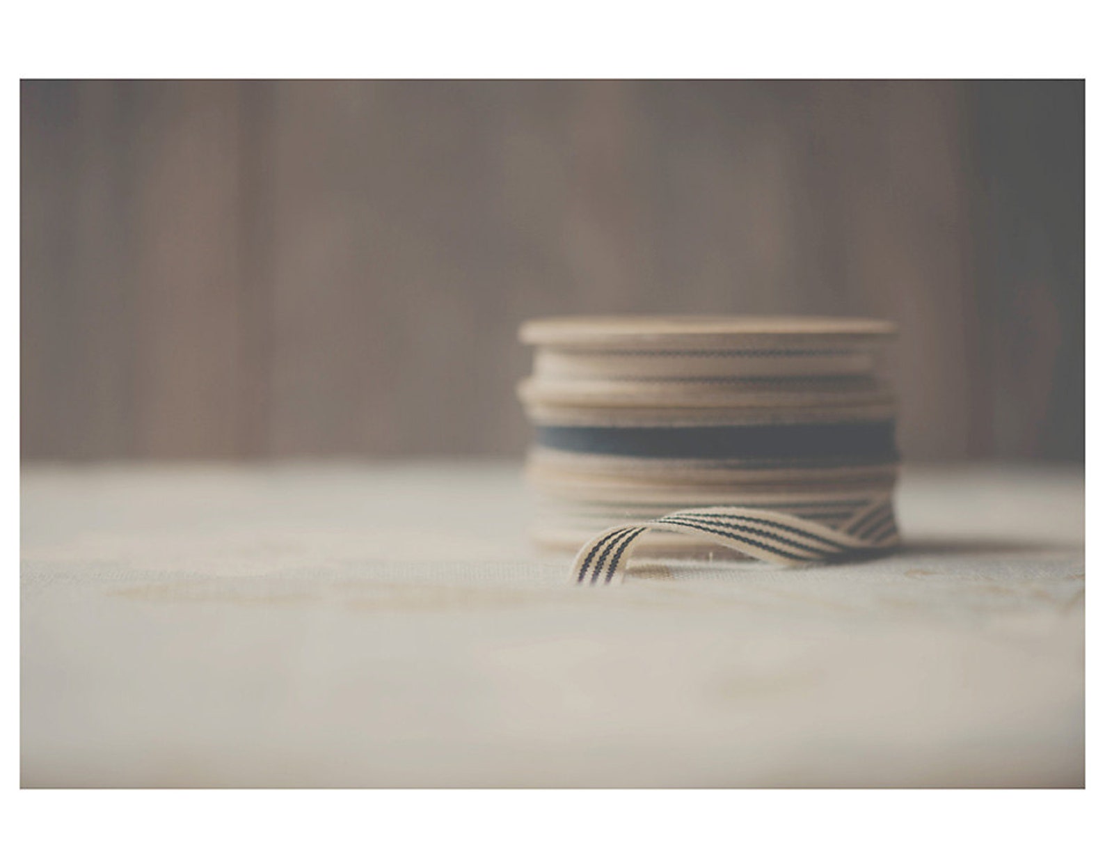 Ribbon Photograph, Neutral Home Decor, Sewing Room Wall Art, Rustic ...