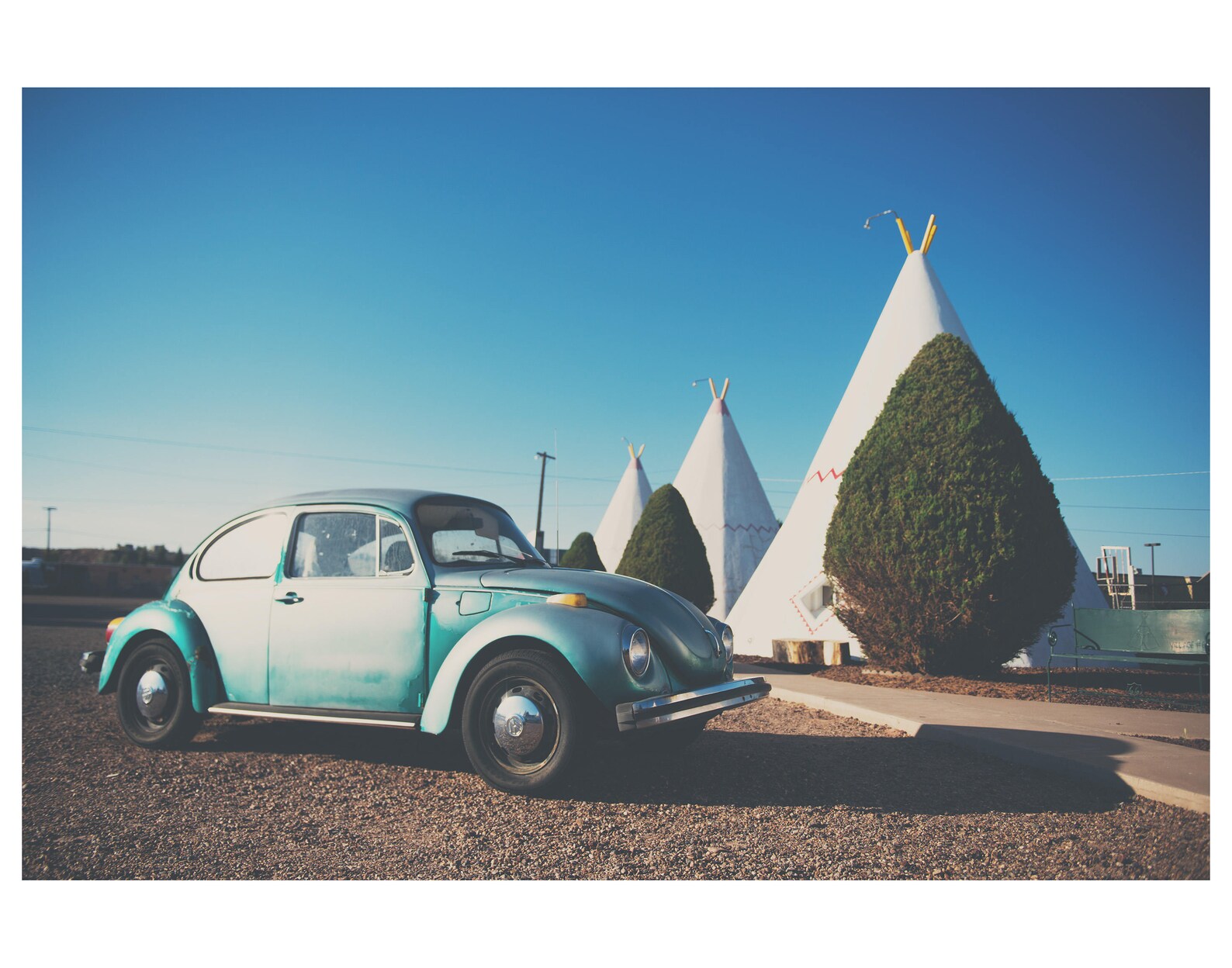 Route 66 Photograph VW Beetle Print Wigwam Motel Print - Etsy