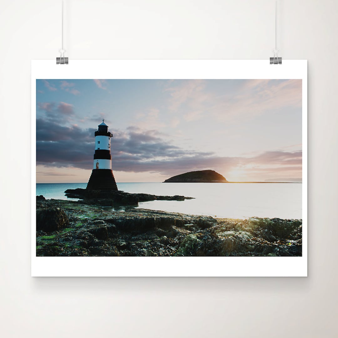Penman Point Print, Lighthouse Photograph, Anglesey Sunrise Print ...