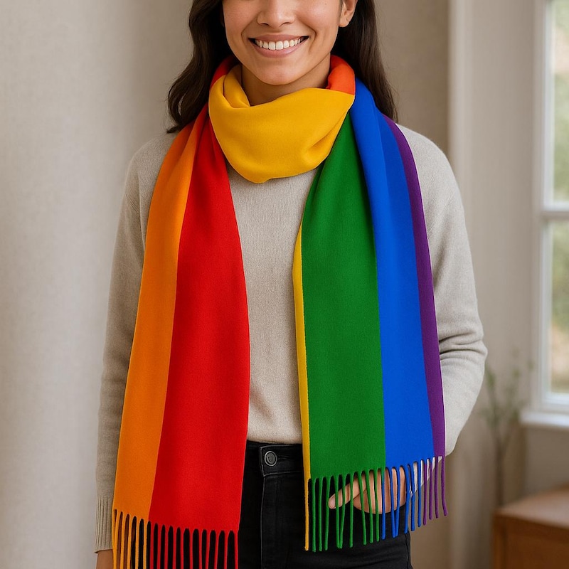 Rainbow Scarf Lgbt - Etsy