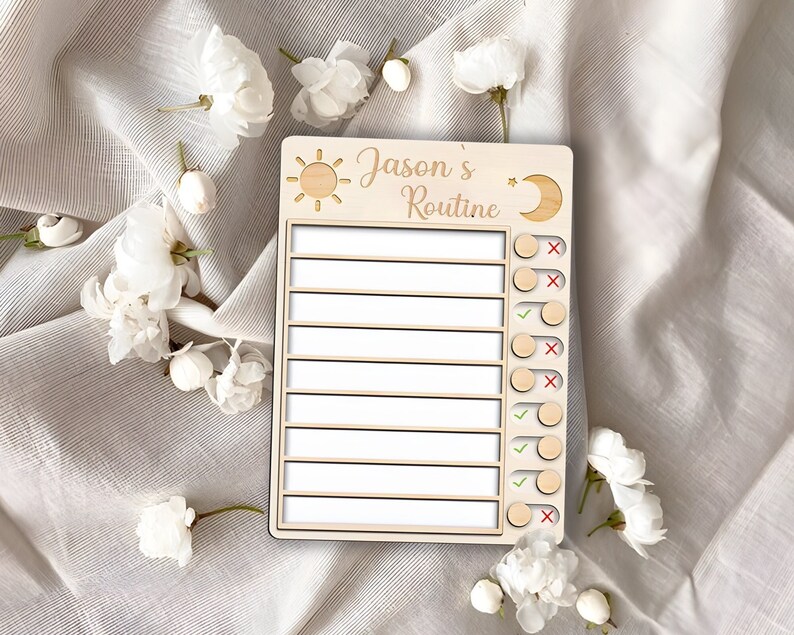 Personalized Sliding Daily Routine Chart for Kids, Personalize ...