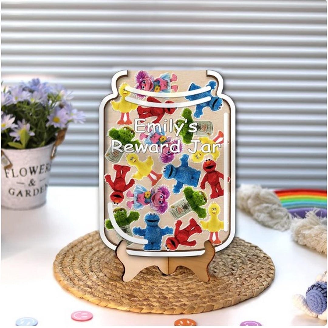 Custom Sesame Street Reward Jar Classroom Behavior, Personalized ...
