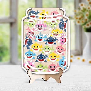 Custom Baby Shark Reward Jar Classroom Behavior, Personalized Motional ...