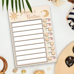 Personalized Sliding Daily Routine Chart for Kids, Personalize ...