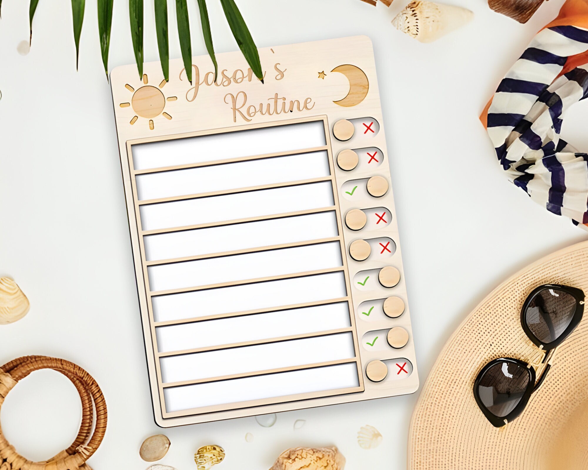 Personalized Sliding Daily Routine Chart for Kids, Personalize ...