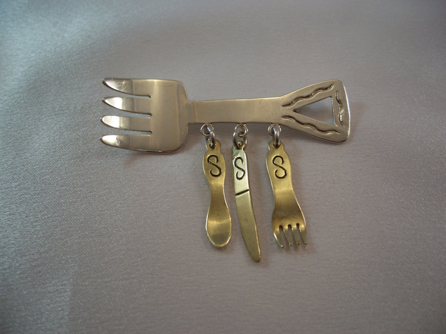Vintage Sterling Silver Culinary Art Brooch Pin - Etsy