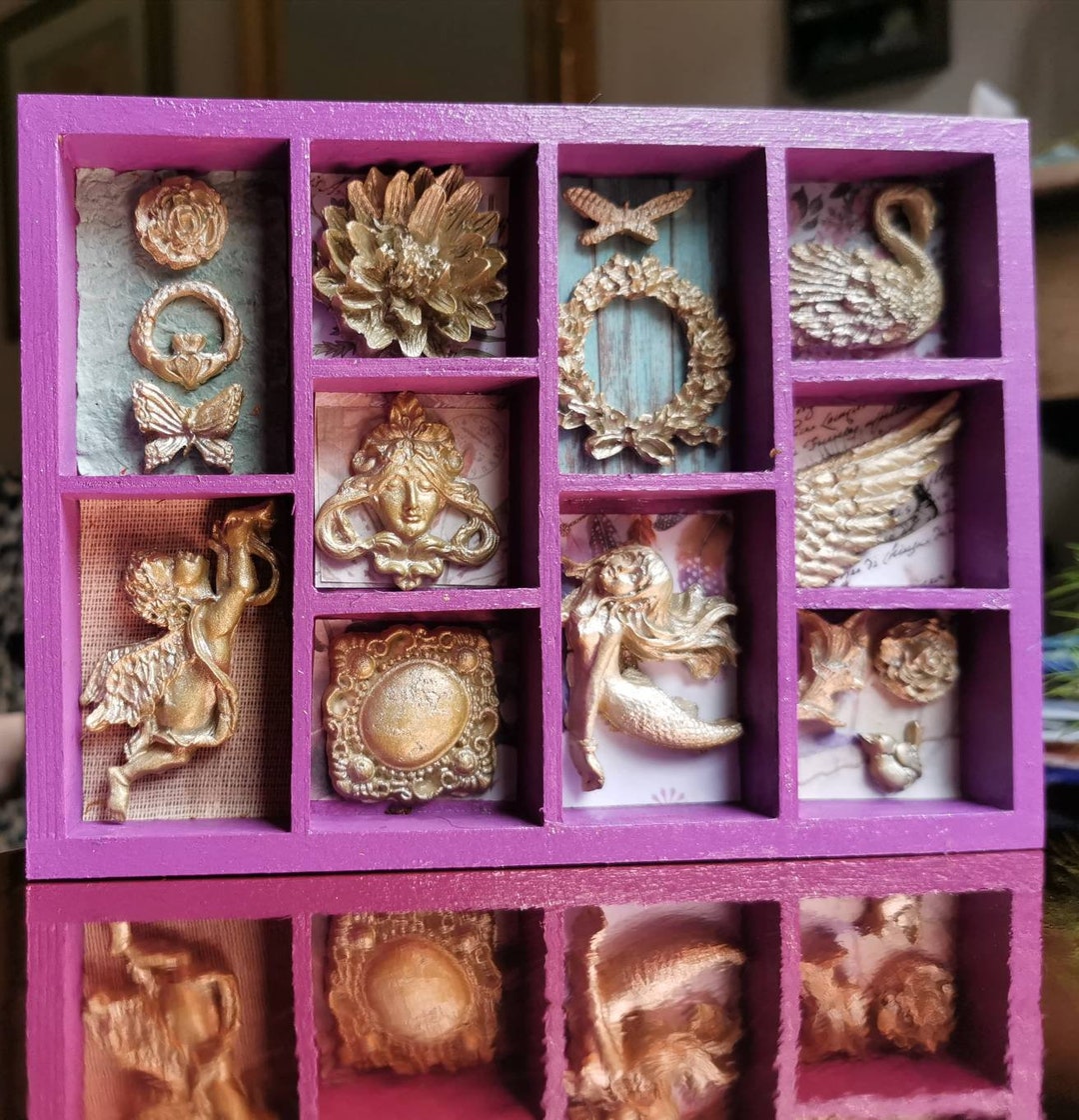Wooden Purple Ceramic Clay Display Cabinet - Etsy