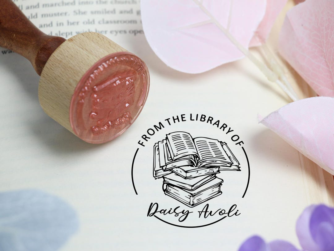 Custom Library Book Stamp | Personalized Book Lover Gift - Etsy