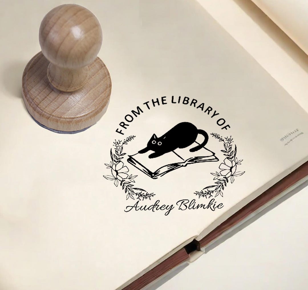 Personalized Library Book Stamp | Custom Book Lover Gift - Etsy