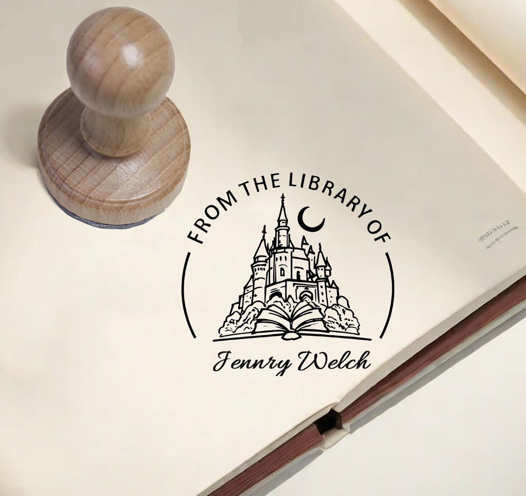 Personalized Library Stamp | Self-inking, Custom Book Stamp - Etsy