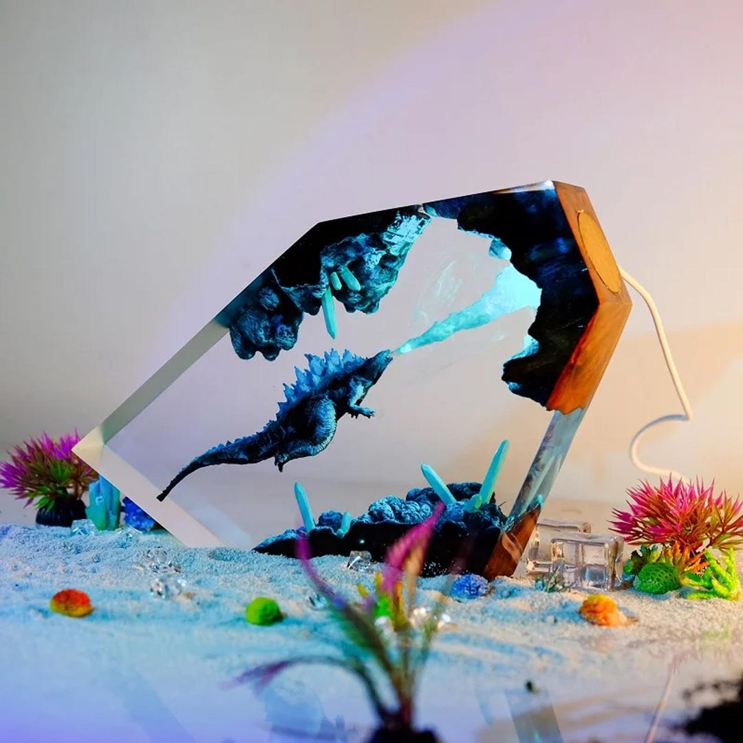 G/OD/ZI.LL.A Monster Night Light Atomic Breath Resin Lamp Personalized ...