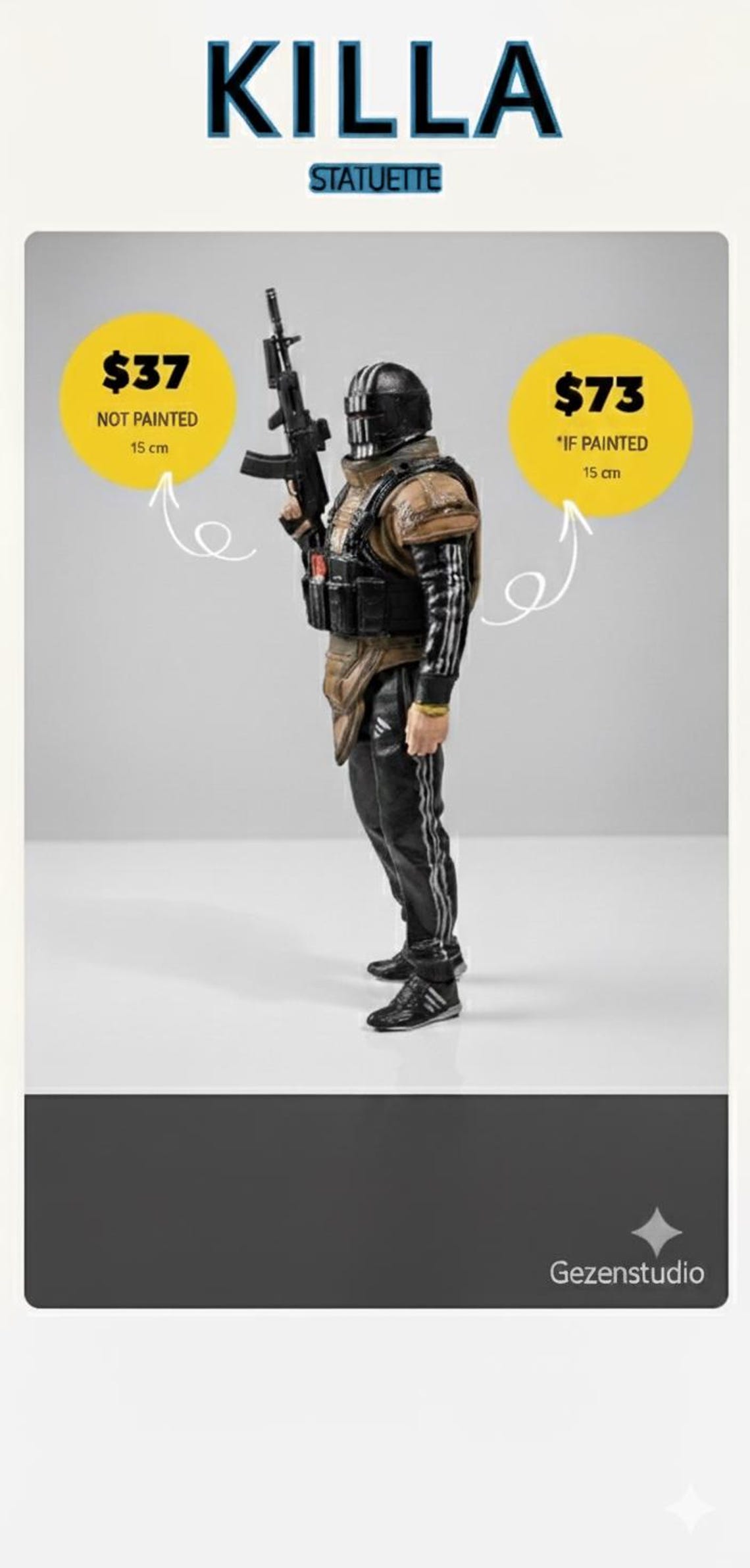 3D Printed Killa Figure-escape From Tarkov Collectible - Etsy