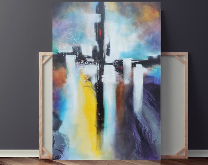 Cross Painting Abstract Painting Large Abstract Original | Etsy